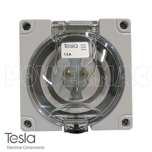 APPLIANCE INLET 3 PIN 10A-15A FLAT | Powermac Cables Australia